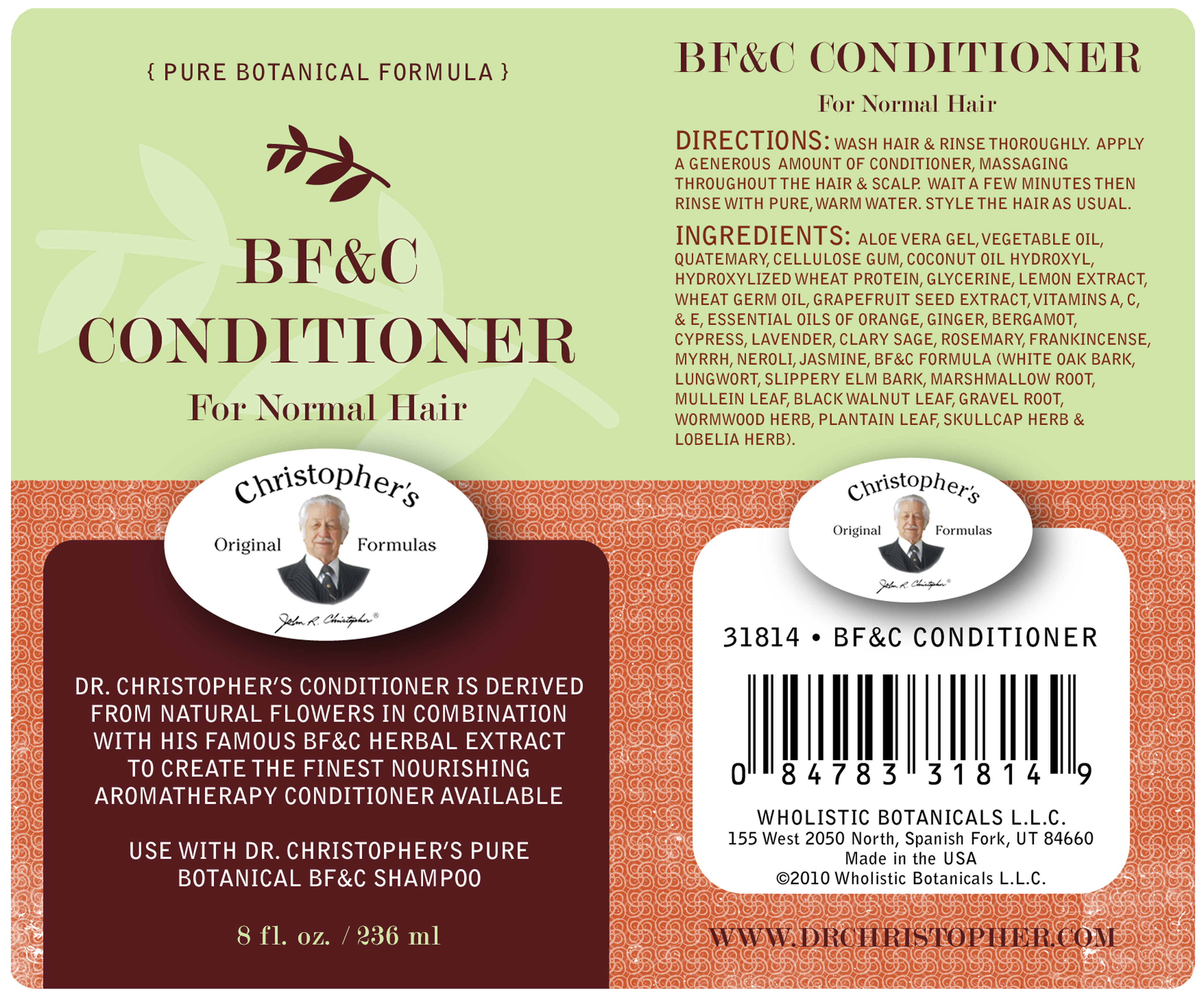 BF&C Natural Hair Conditioner 8 oz. - Dr. Christopher's - Discount ...